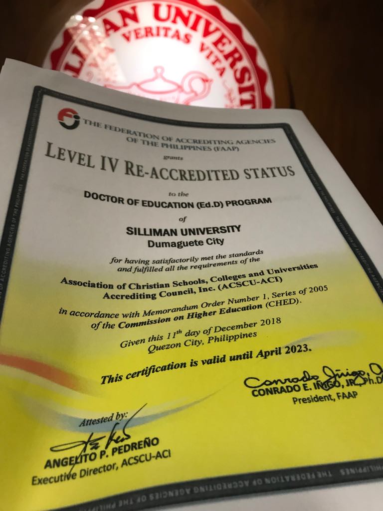7 SU programs get ACSCU-ACI accreditation | Silliman University
