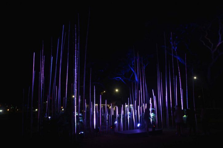 SU adds student-made bamboo photo booth as Christmas decor | Silliman ...