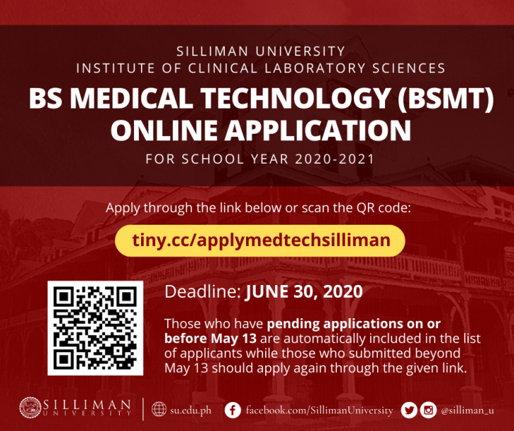 ANNOUNCEMENT: The BS in Medical Technology is still open for ...