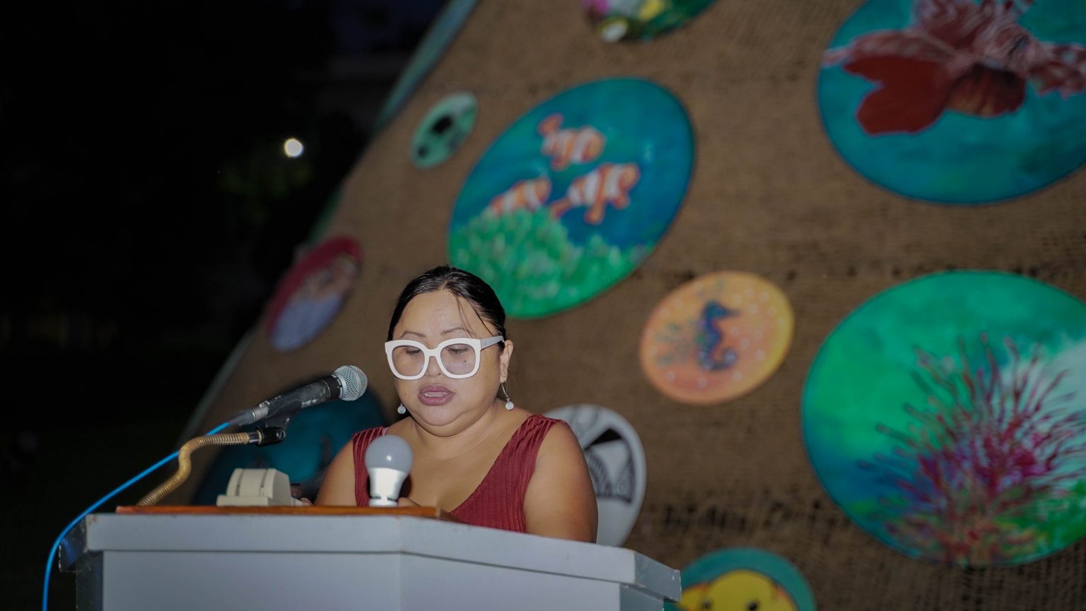 SU Christmas tree features marine life paintings | Silliman University