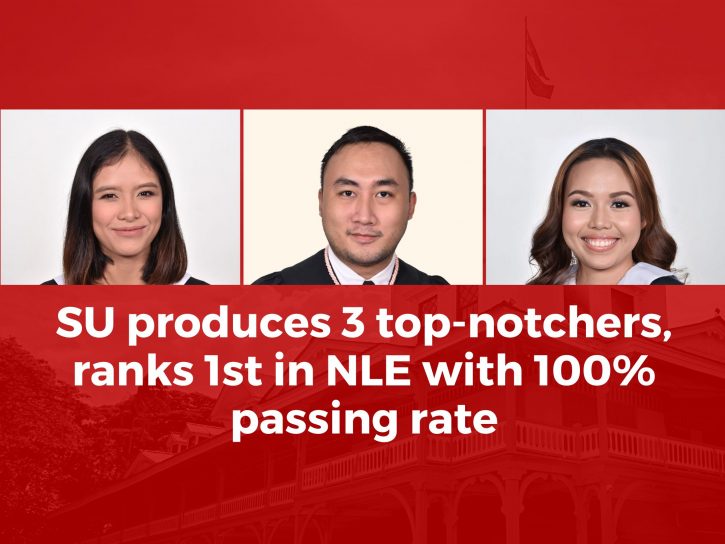 SU produces 3 top-notchers, ranks 1st in NLE with 100% passing rate ...