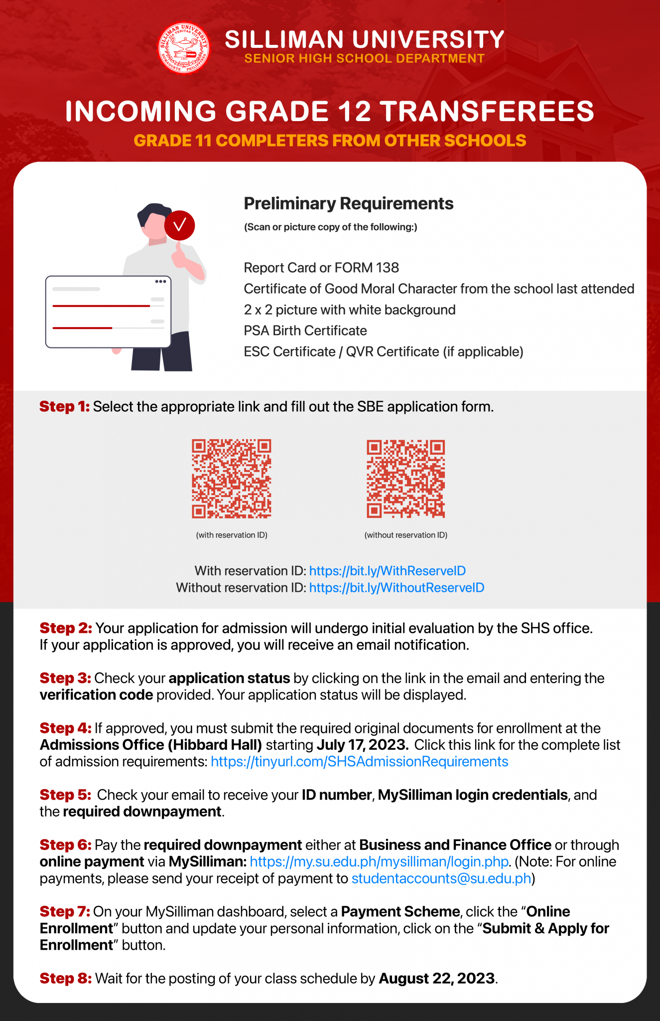 Senior High School Admission Requirements & Enrollment Procedures ...