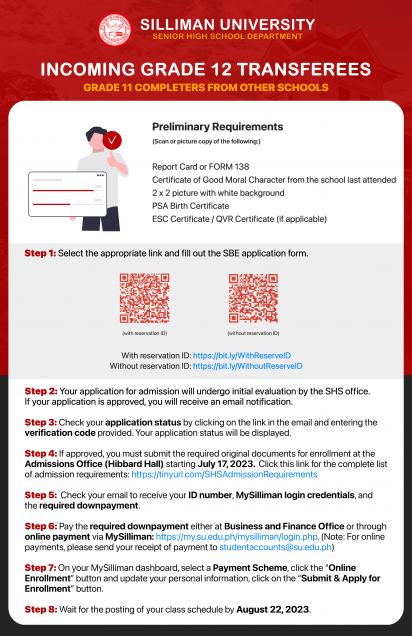 Senior High School Admission Requirements & Enrollment Procedures ...