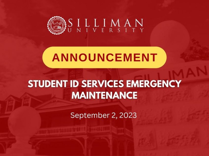 Student ID Services emergency maintenance | Silliman University