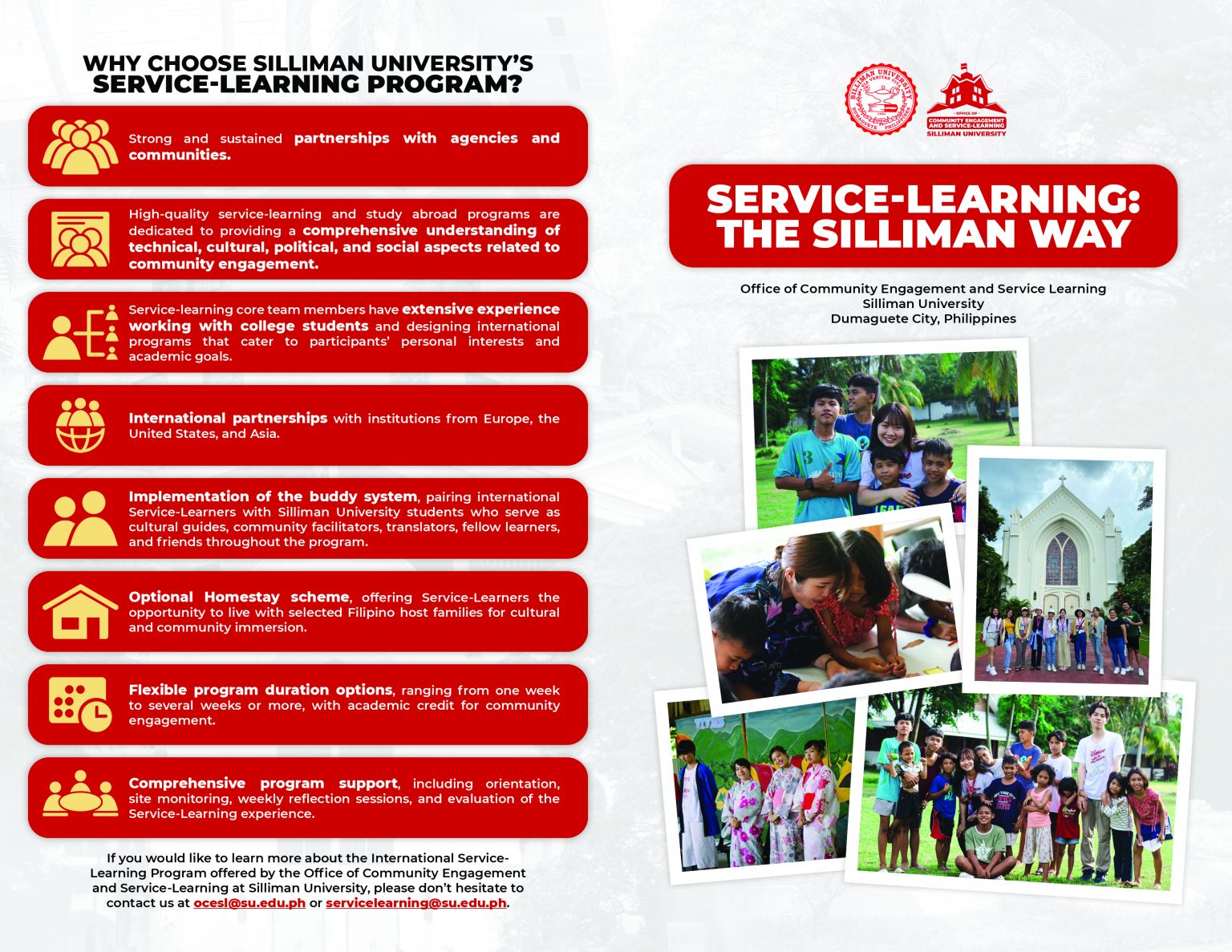 Community Engagement and Service-Learning | Silliman University