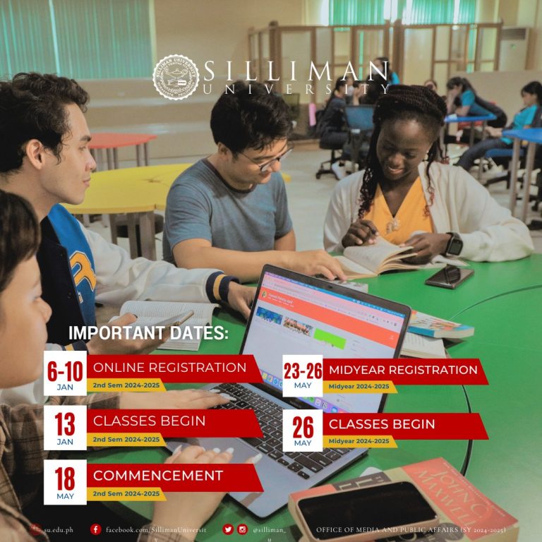 Silliman University (SU) has updated its University School Calendar for ...